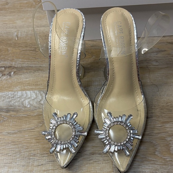 Cape Robbin | Shoes | Transparent Heels With Crystal | Poshmark